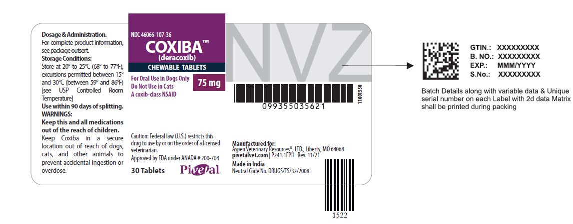 COXIBA- deracoxib tablet, chewable