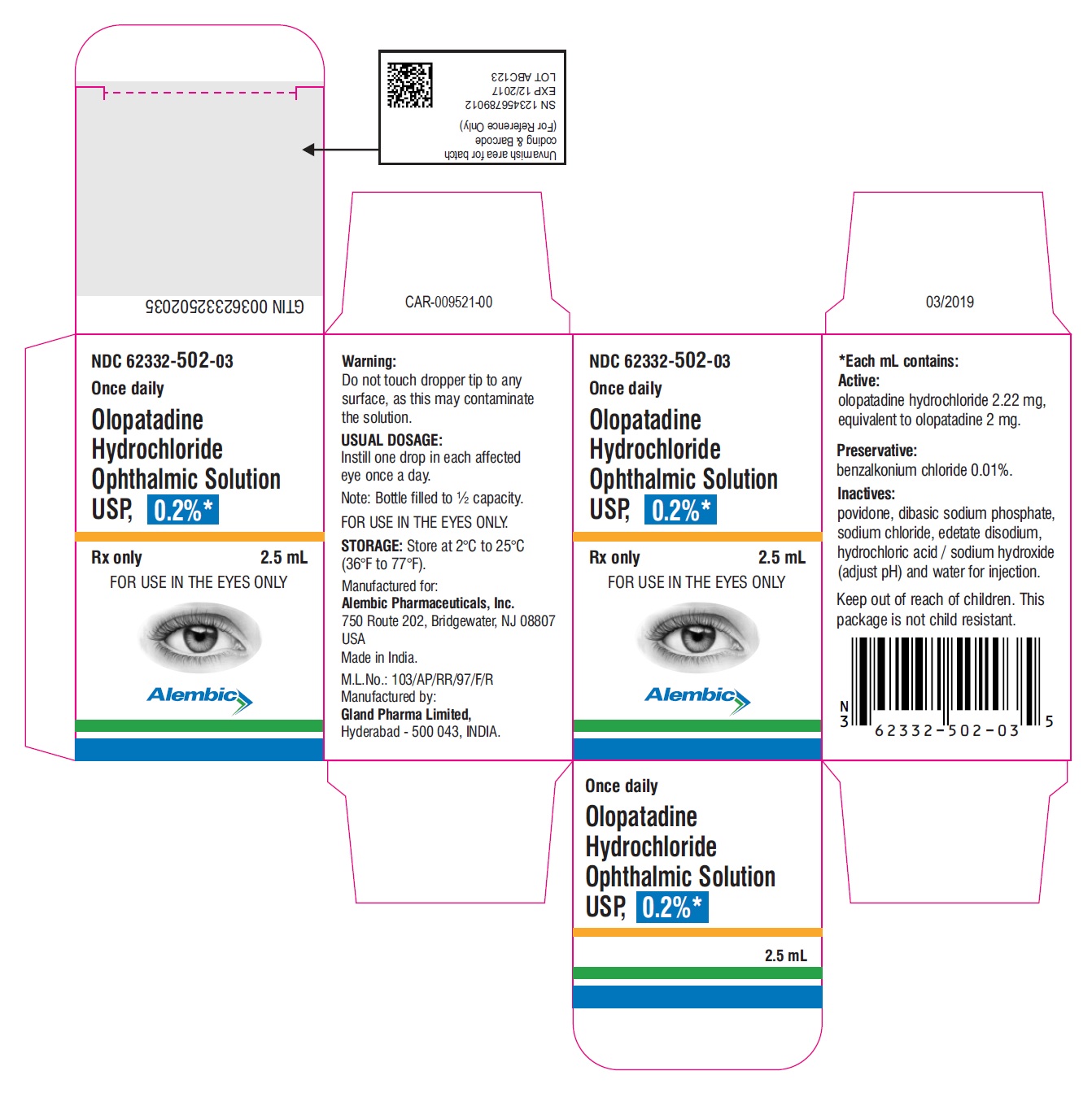 OLOPATADINE HYDROCHLORIDE solution/ drops