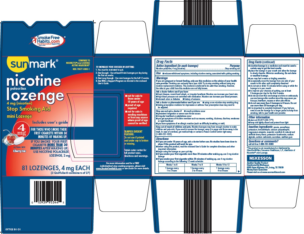 SUNMARK NICOTINE- nicotine polacrilex lozenge