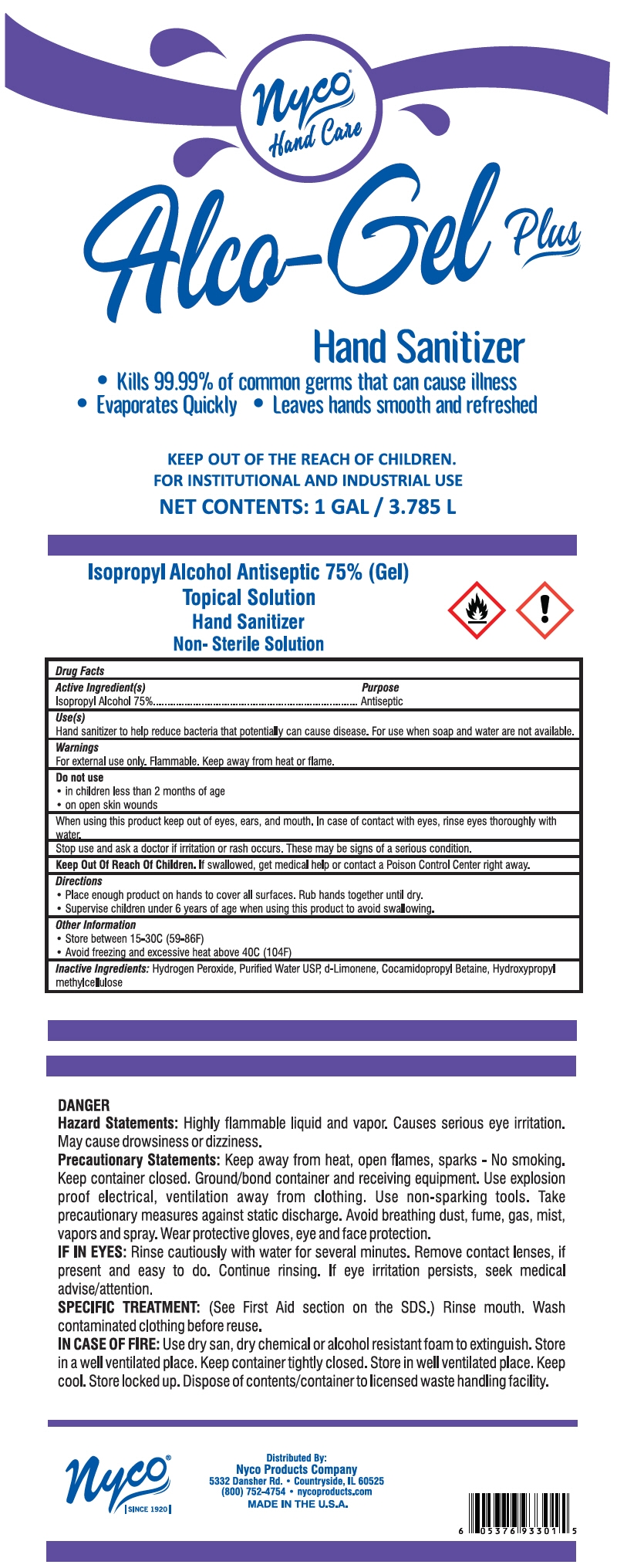 Alco-Gel by Brainerd Chemical Company Inc., ALCO-GEL- alcohol gel