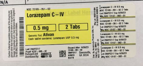 LORAZEPAM by DirectRx LORAZEPAM tablet