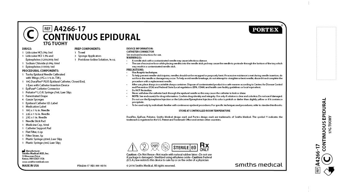 A4266-17 CONTINUOUS EPIDURAL 17G TUOHY- kit