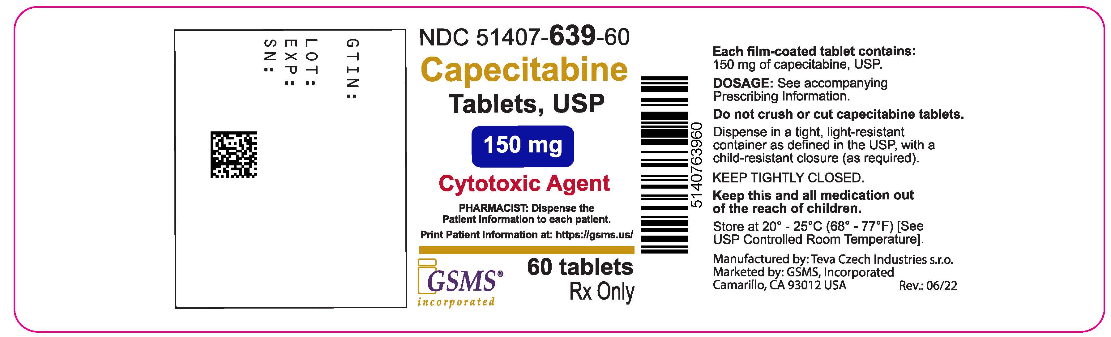 CAPECITABINE tablet, film coated