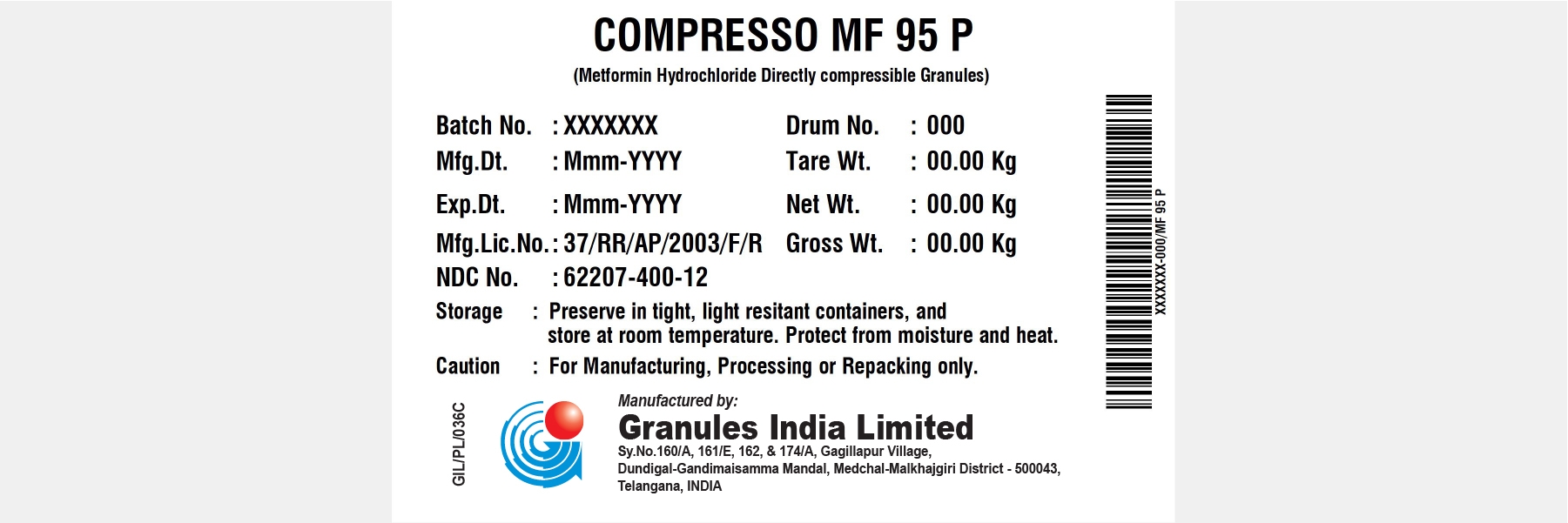 Compresso MF 95P by Granules India Limited COMPRESSO MF 95P powder