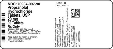 PROPRANOLOL HYDROCHLORIDE tablet