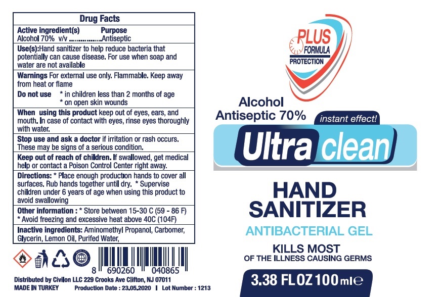 Ultra clean HAND SANITIZER ANTIBACTERIAL GEL
