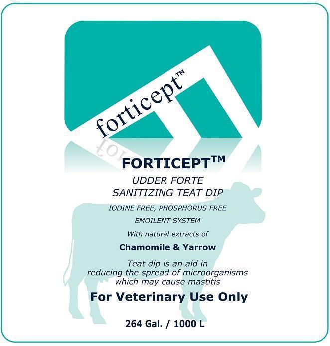 FORTICEPT UDDER FORTE SANITIZING TEAT DIP- benzethonium chloride ...