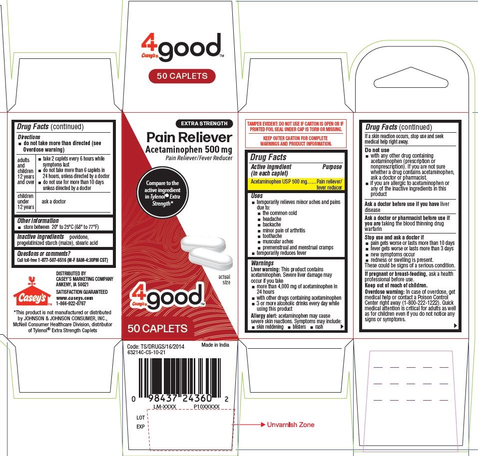 PAIN RELIEVER- acetaminophen 500mg, film-coated caplet tablet, film ...