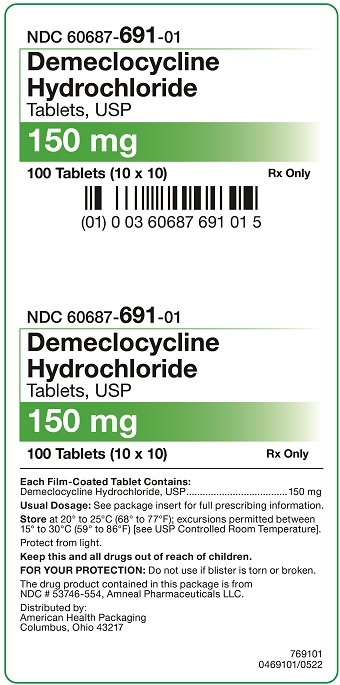 DEMECLOCYCLINE HYDROCHLORIDE- demeclocycline tablet