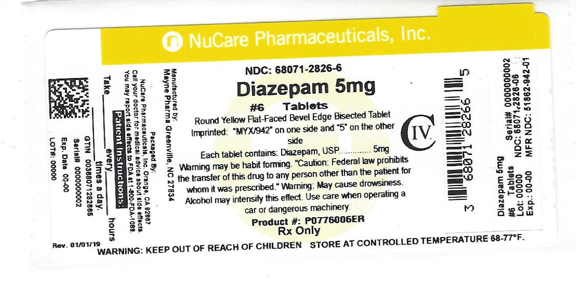 Diazepam by NuCare Pharmaceuticals,Inc. / NuCare pharmaceuticals,Inc ...