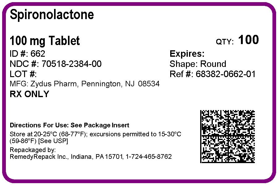 spironolactone by REMEDYREPACK INC. SPIRONOLACTONE tablet