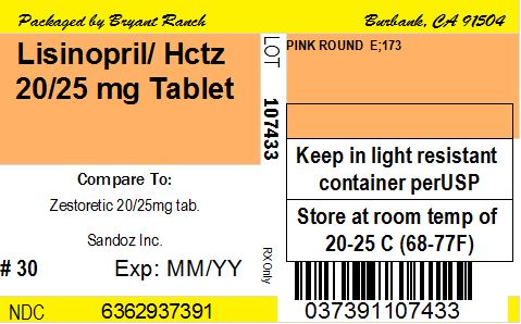 LISINOPRIL AND HYDROCHLOROTHIAZIDE tablet