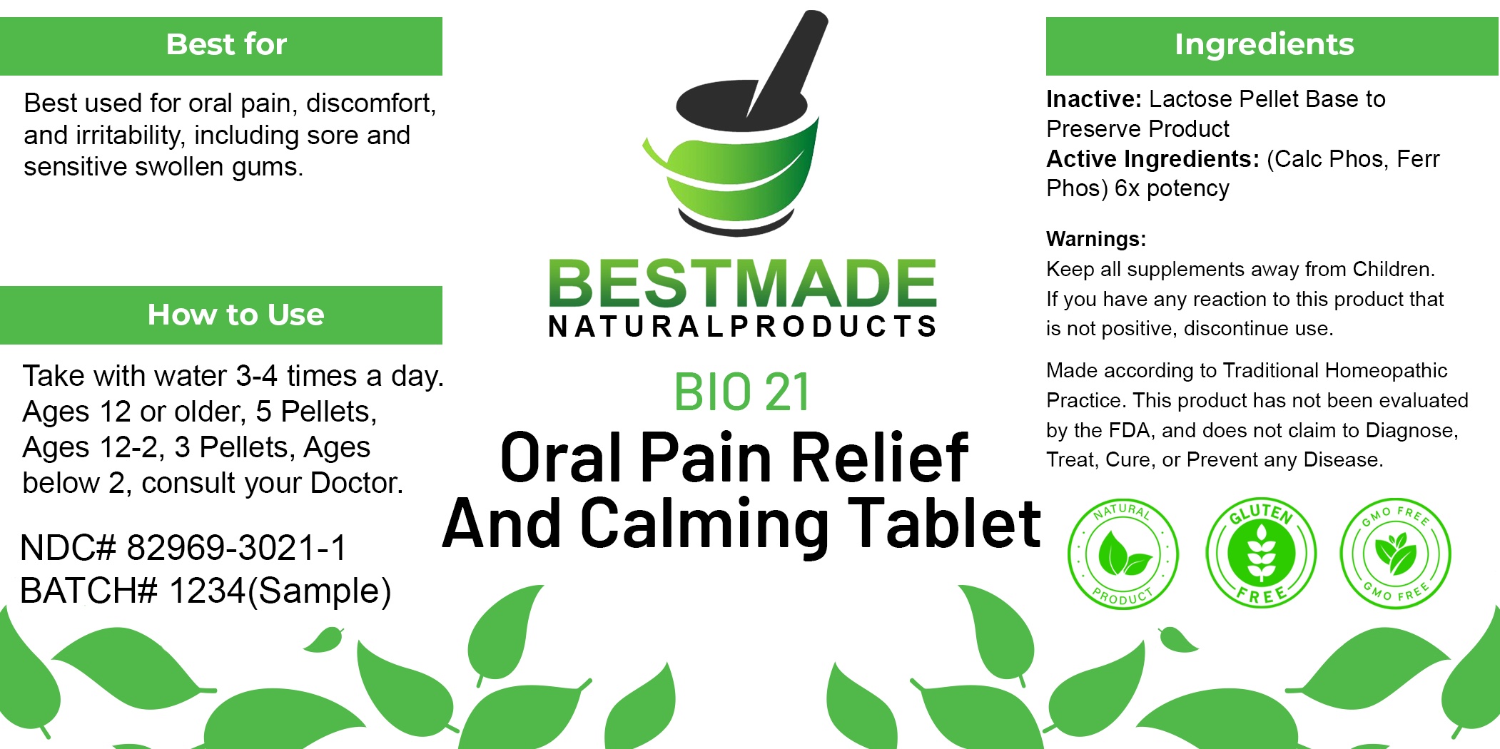 BESTMADE NATURAL PRODUCTS BIO21- calc phos, ferr phos tablet, soluble