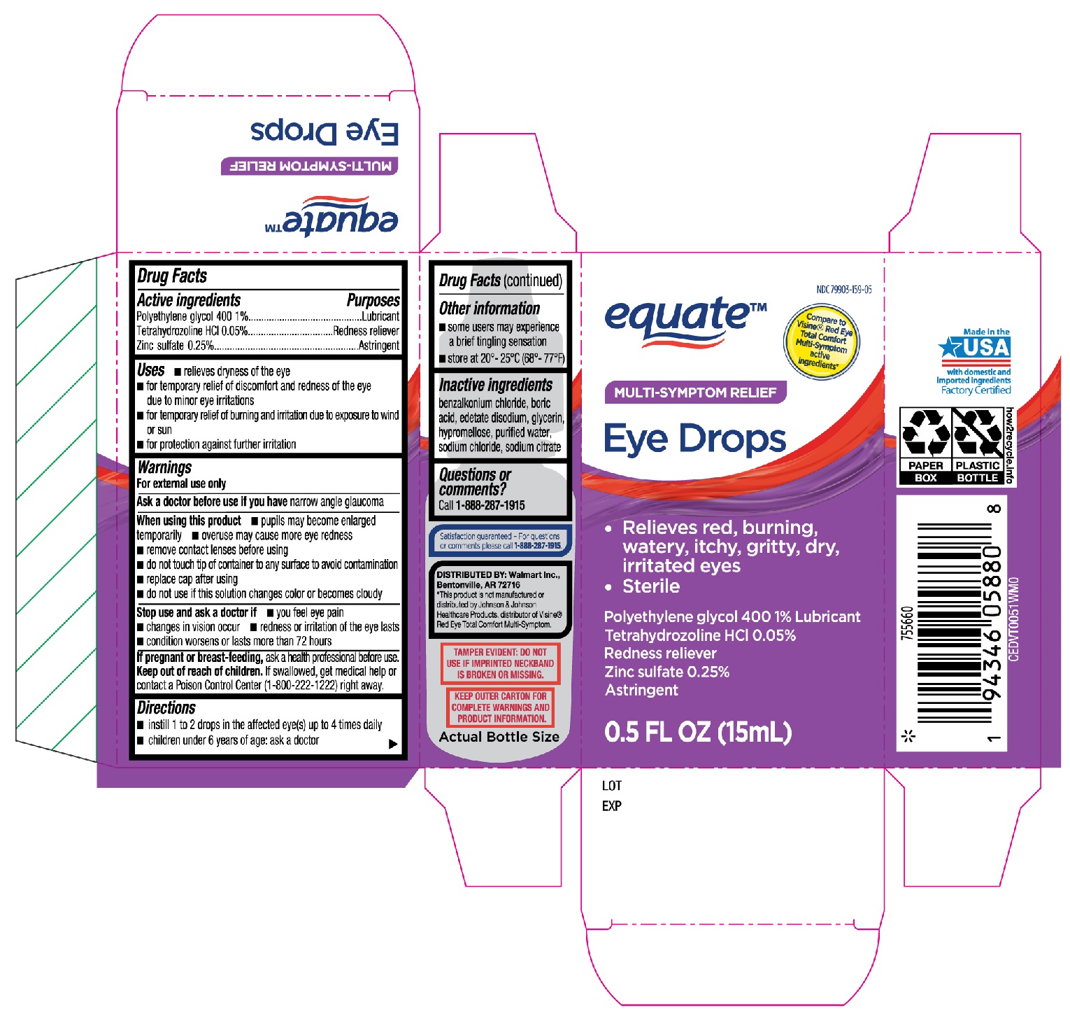 EQUATE MULTI-SYMPTOM RELIEF EYE DROPS- polyethylene glycol 400 ...