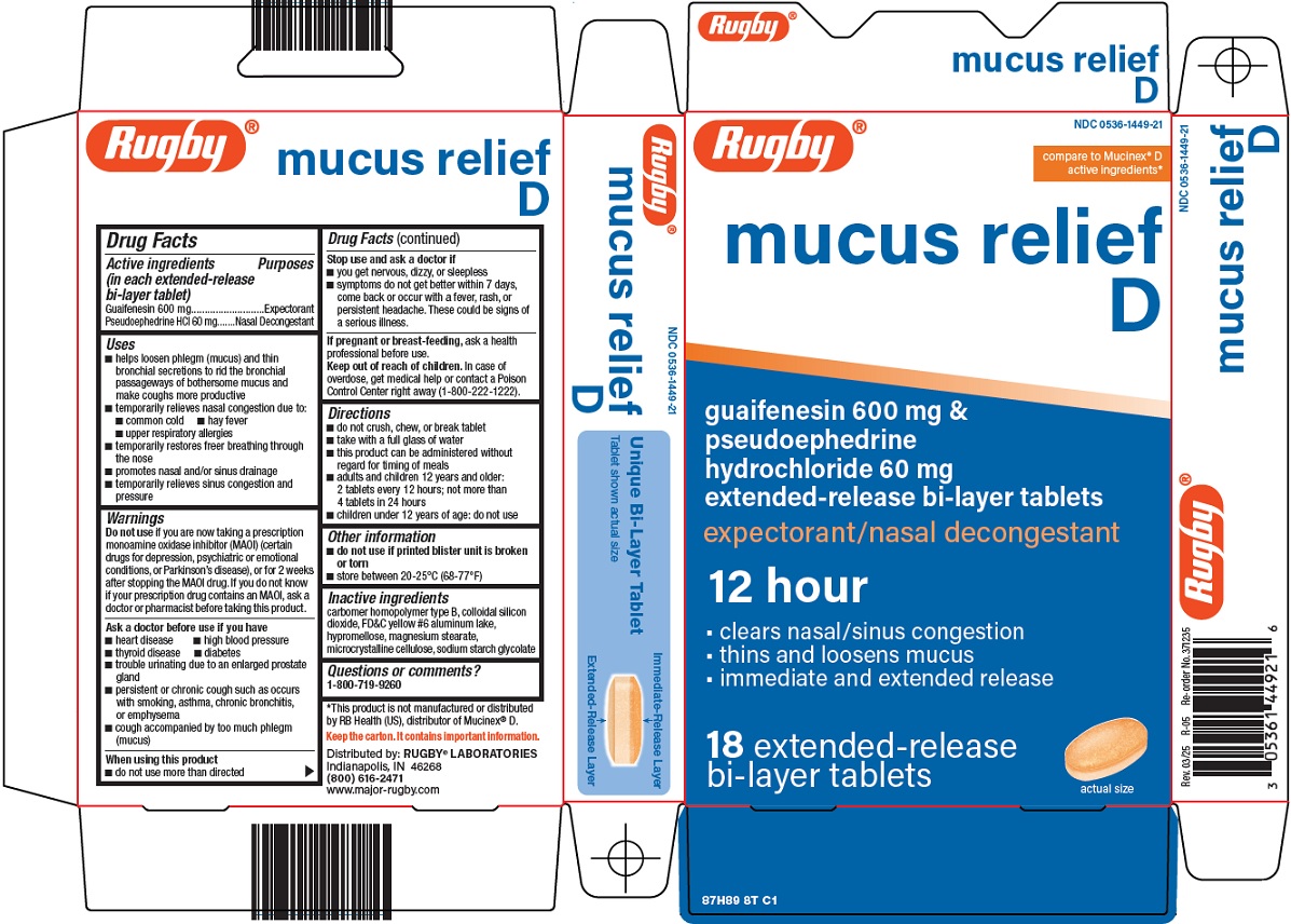 RUGBY MUCUS RELIEF D- guaifenesin and pseudoephedrine hydrochloride ...