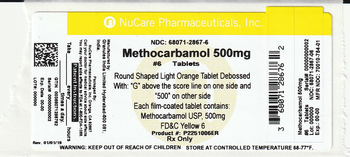METHOCARBAMOL- methocarbamol tablets tablet, coated