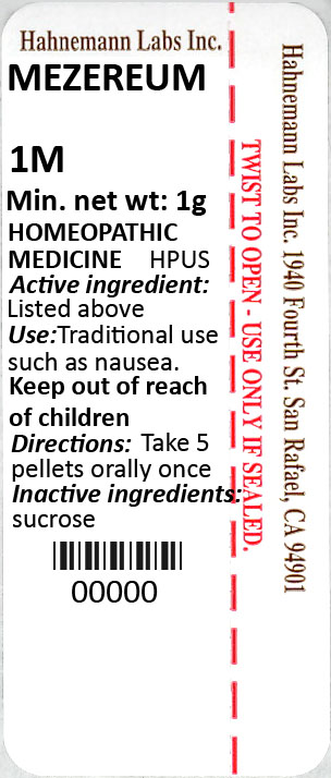 Mezereum by Hahnemann Laboratories, INC. MEZEREUM pellet
