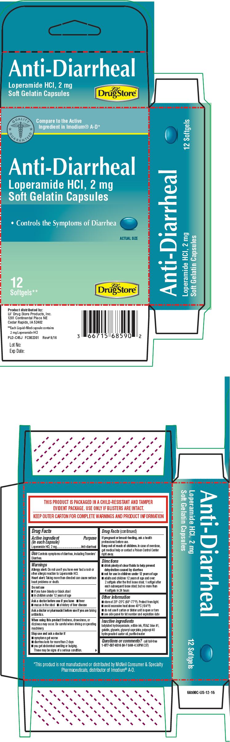 LIL DRUG STORE ANTI-DIARRHEAL SOFT GELATIN- loperamide hydrochloride ...