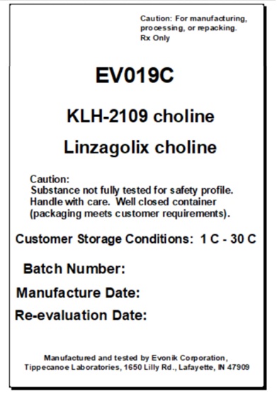 KLH-2109 CHOLINE- linzagolix choline powder