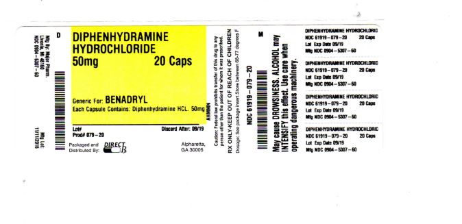 DIPHENHYDRAMINE HYDROCHLORIDE capsule