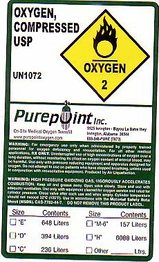 OXYGEN by Purepoint, Inc OXYGEN gas