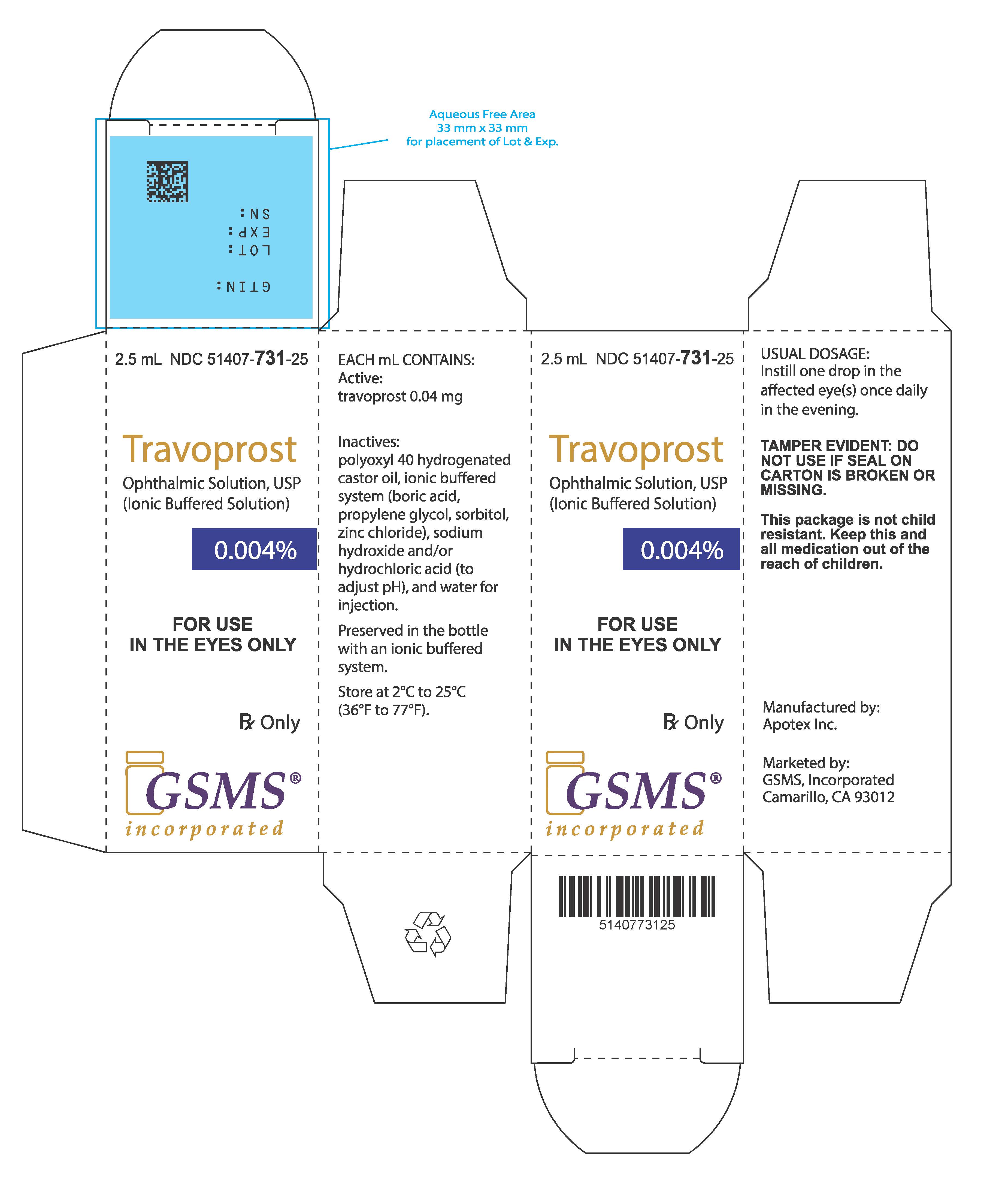 Travoprost by Golden State Medical Supply, Inc. TRAVOPROST solution
