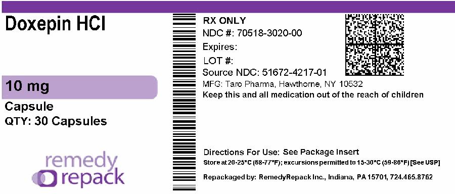 Doxepin Hydrochloride Capsules, USP