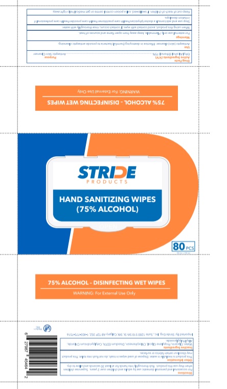 Stride Products Hand Sanitizing Wipes by Stride Engineering Inc.