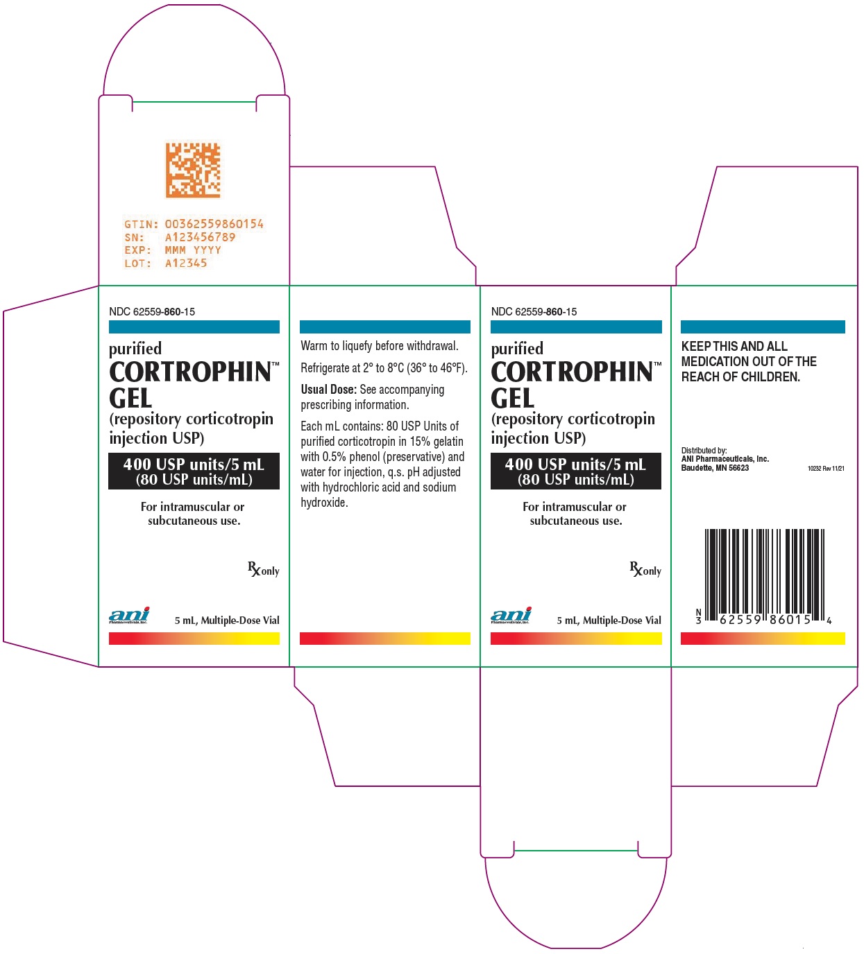 PURIFIED CORTROPHIN GEL- repository corticotropin injection