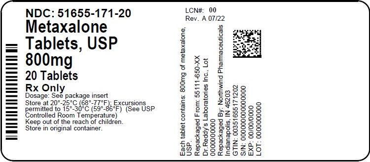 Metaxalone by Northwind Pharmaceuticals, LLC METAXALONE tablet