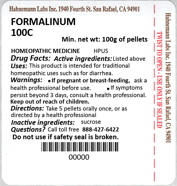 Formalinum by Hahnemann Laboratories, INC. FORMALINUM pellet