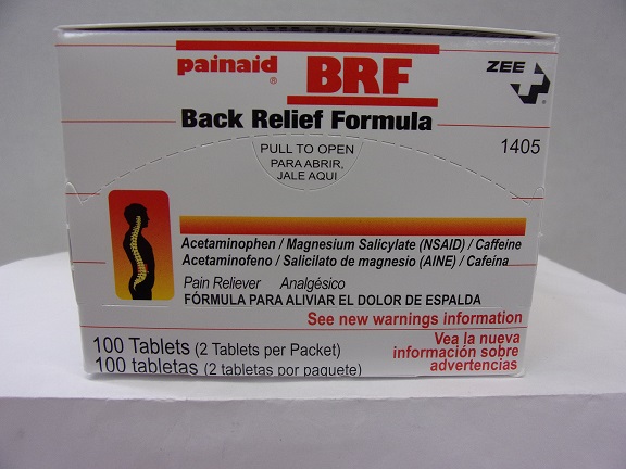 ZEE PAINAID BACK RELIEF FORMULA- magnesium salicyclate, acetaminophen ...