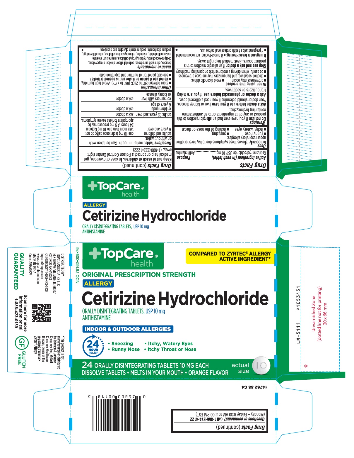 CETIRIZINE HYDROCHLORIDE tablet, orally disintegrating