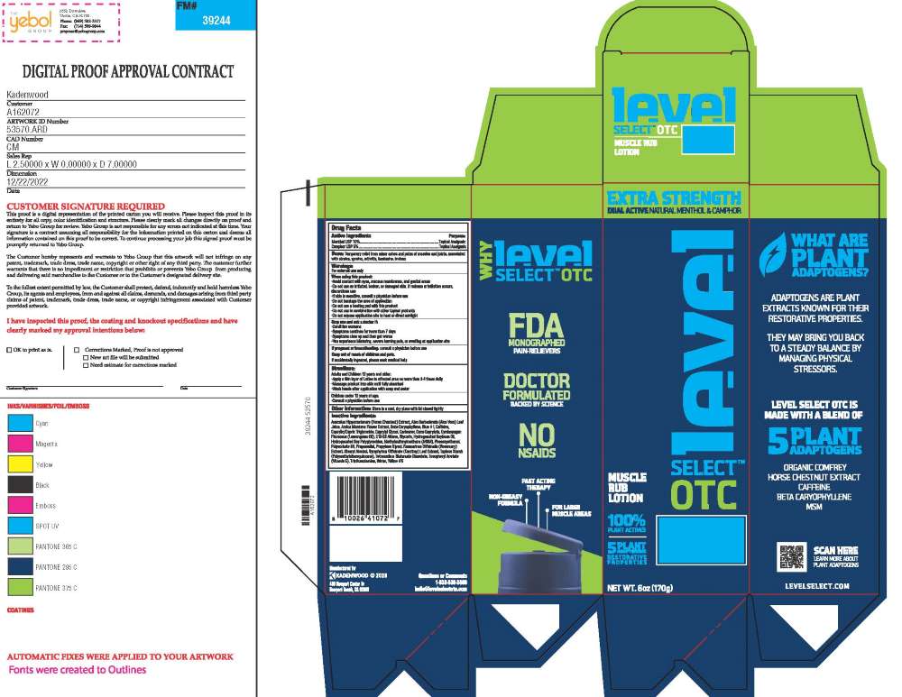 LEVEL SELECT MENTHOL CAMPHOR MUSCLE RUB- 10% menthol, 5% camphor muscle ...