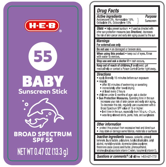 HEB SPF 55 BABIES AND KIDS SUNSCREEN- avobenzone, homosalate ...