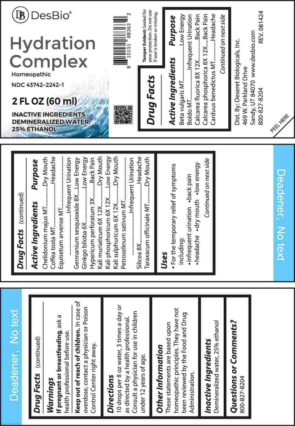 HYDRATION COMPLEX- beta vulgaris, boldo, calcarea fluorica, calcarea phosphorica, carduus ...