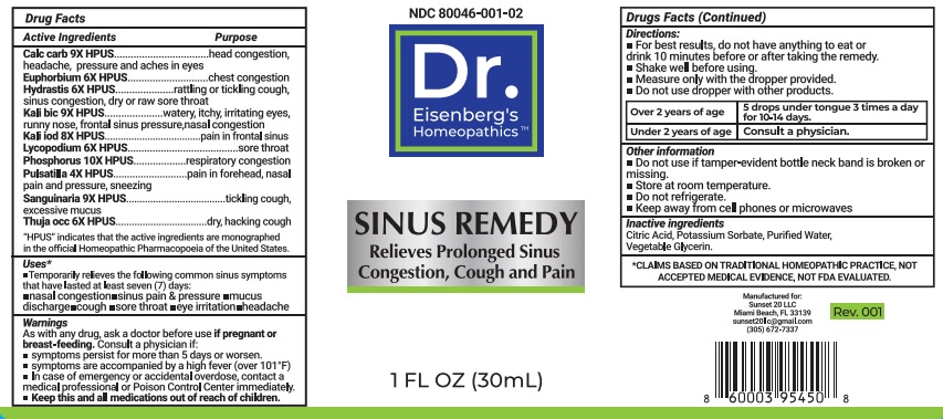 SINUS REMEDY- calc carb, euphorbium, hydrastis, kali bic, kali iod ...