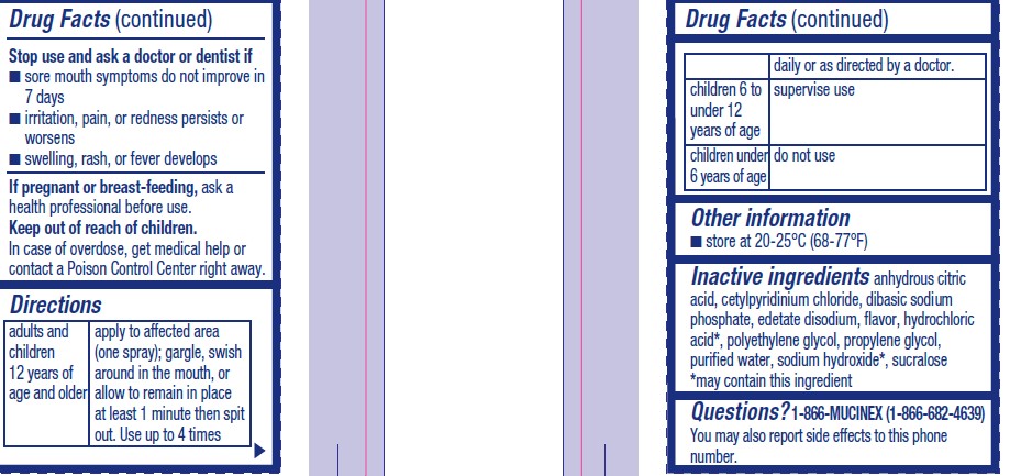 MUCINEX INSTA SOOTHE SORE THROAT WINTER FRESH- benzocaine and menthol ...