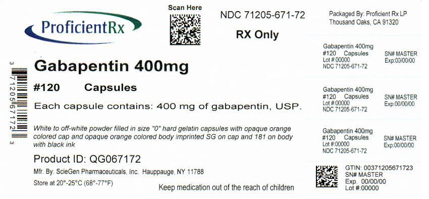 Gabapentin by Proficient Rx LP GABAPENTIN capsule