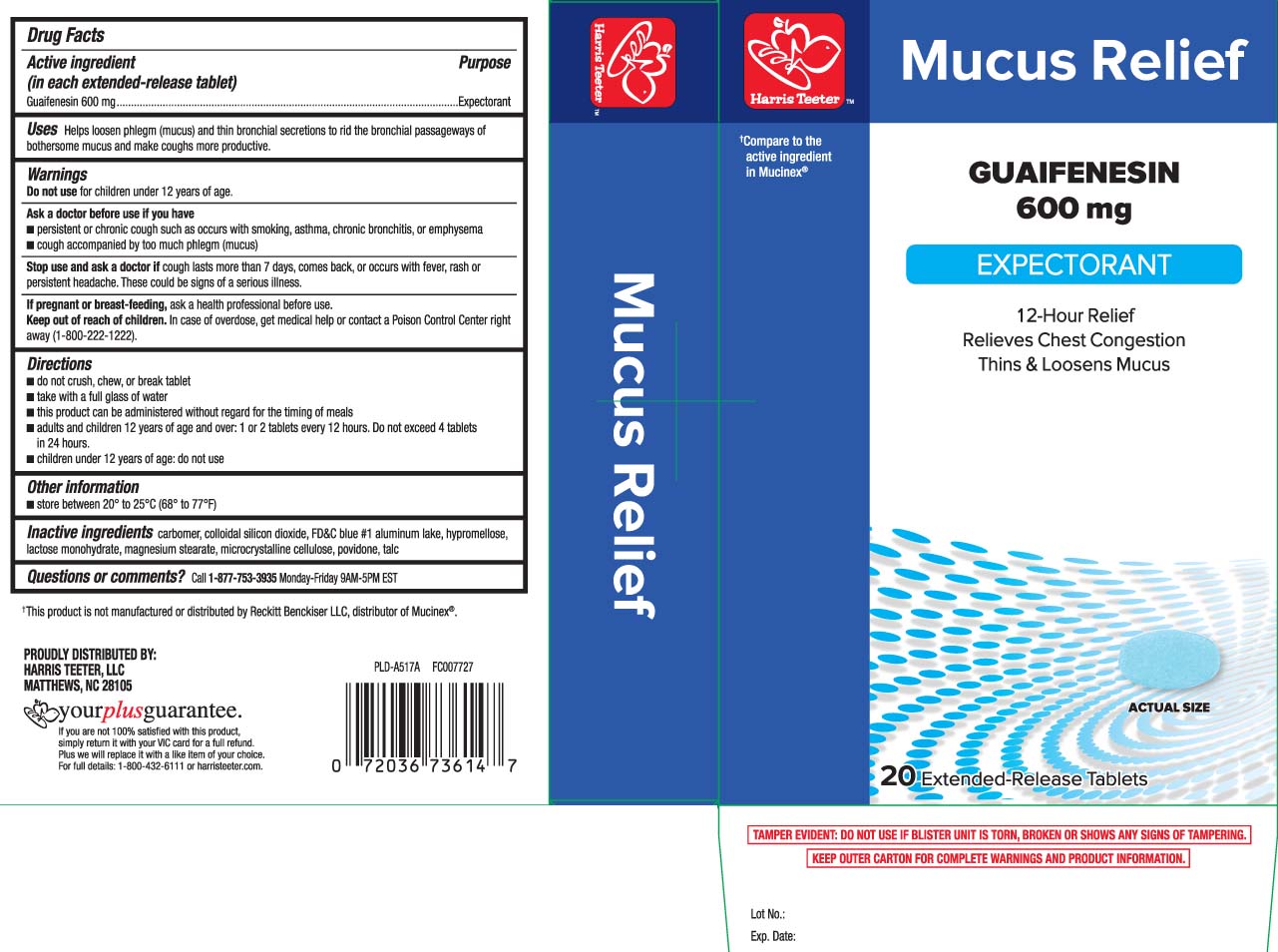 MUCUS RELIEF- guaifenesin tablet, extended release