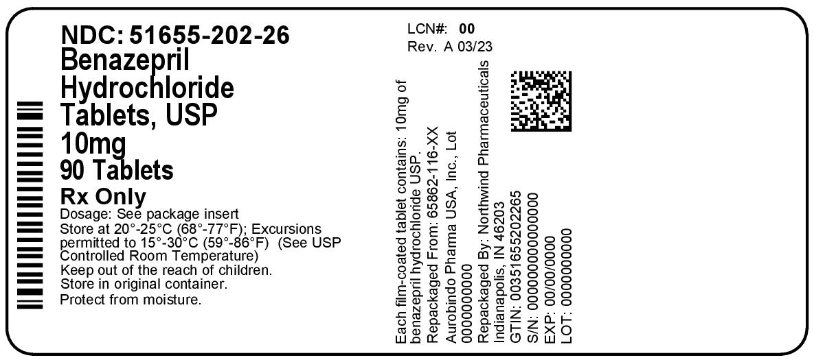 BENAZEPRIL HYDROCHLORIDE tablet, film coated