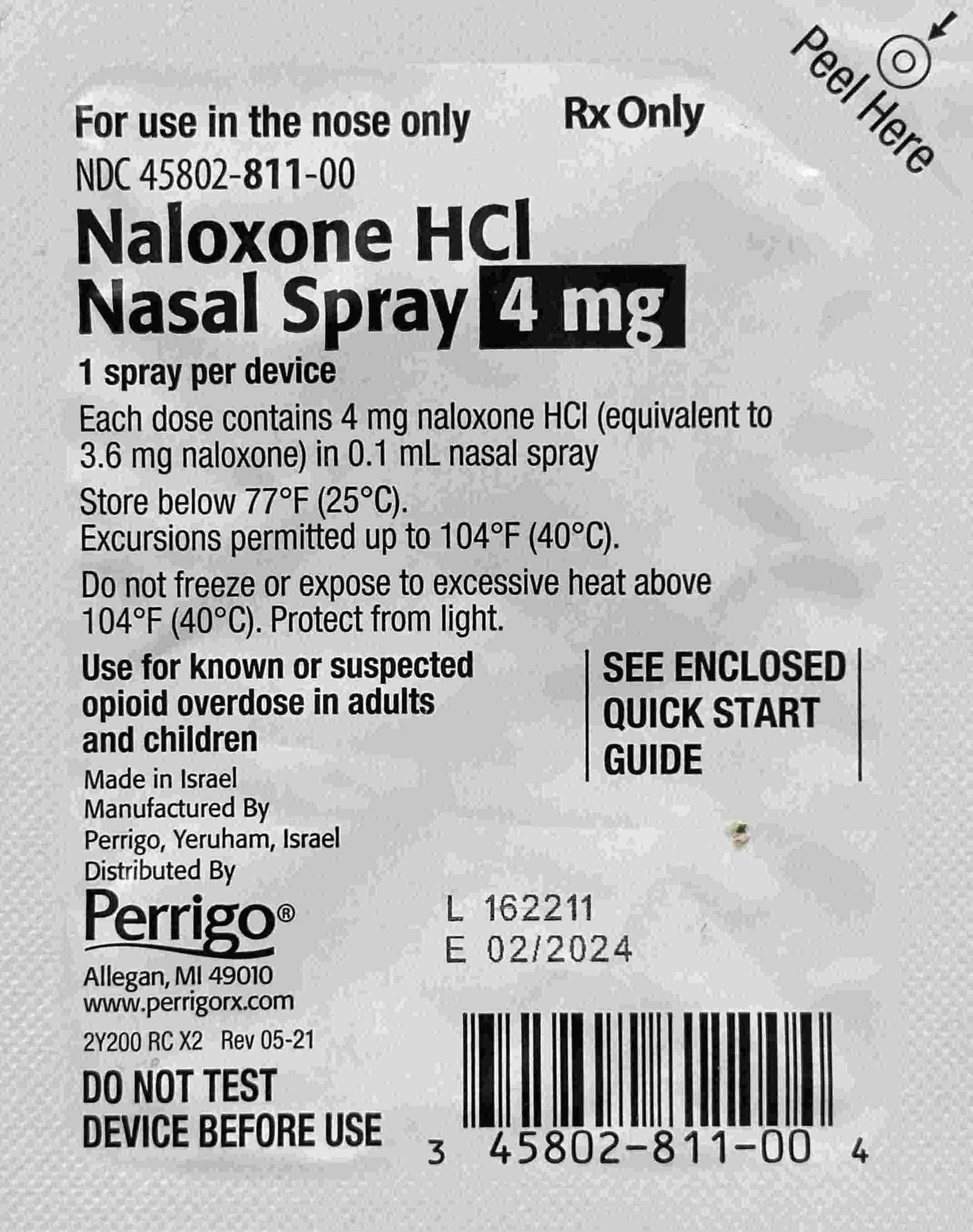 NALOXONE HCl by HF Acquisition Co LLC, DBA HealthFirst NALOXONE HCL spray