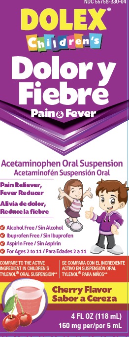 DOLEX CHILDREN PAIN AND FEVER- acetaminophen suspension
