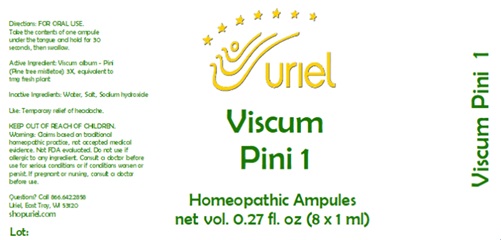 Viscum Pini 1 by Uriel Pharmacy Inc. VISCUM PINI 1 liquid