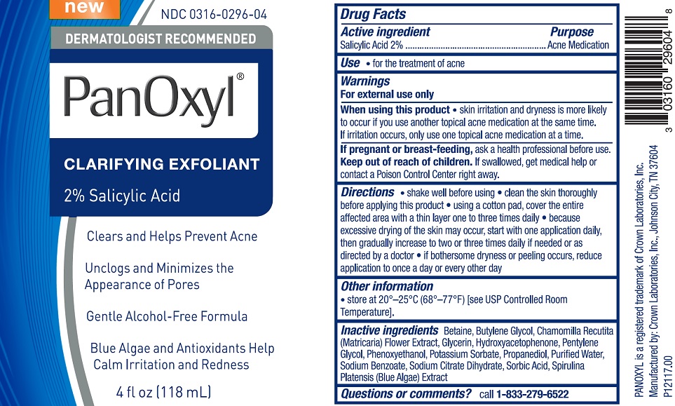 PANOXYL CLARIFYING EXFOLIANT- salicylic acid liquid