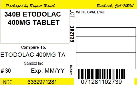 Etodolac by Bryant Ranch Prepack ETODOLAC tablet, coated