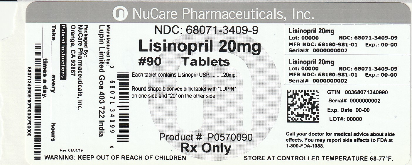 Lisinopril by NuCare Pharmaceuticals,Inc. LISINOPRIL tablet