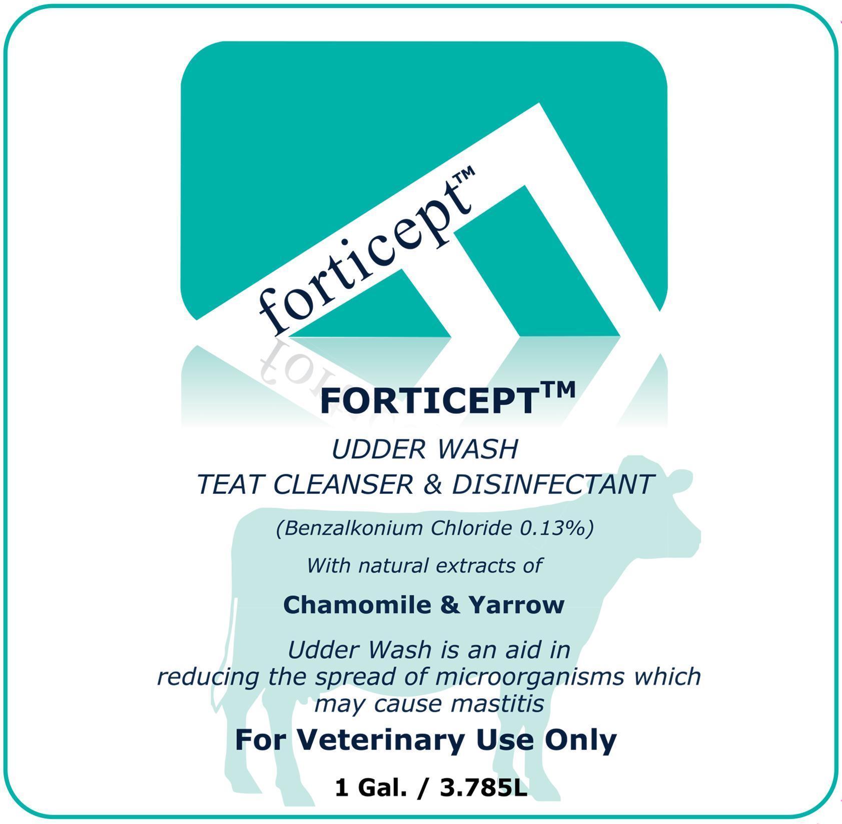 FORTICEPT UDDER WASH TEAT CLEANSER AND DISINFECTANT- benzalkonium ...