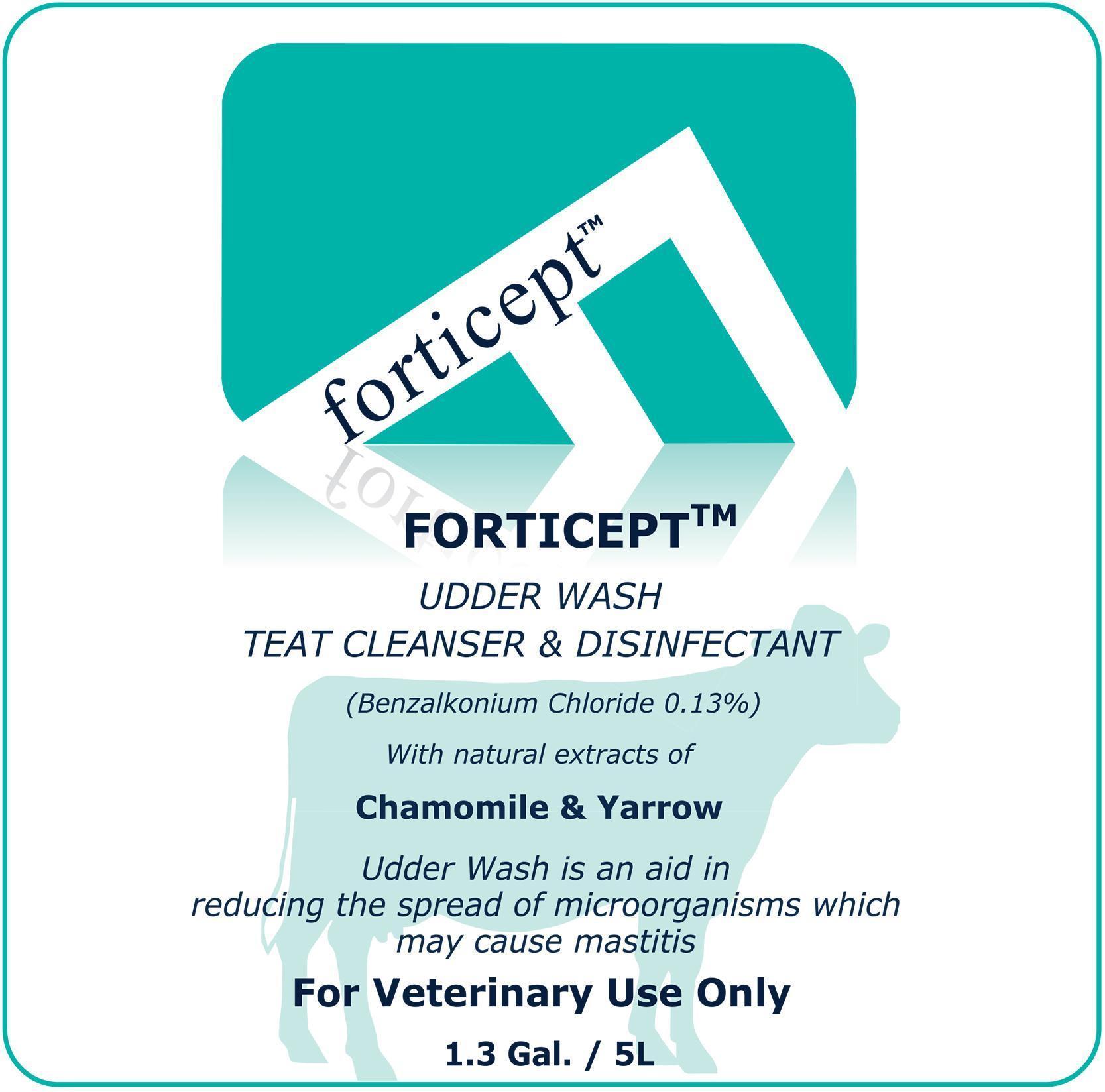 FORTICEPT UDDER WASH TEAT CLEANSER AND DISINFECTANT- benzalkonium ...
