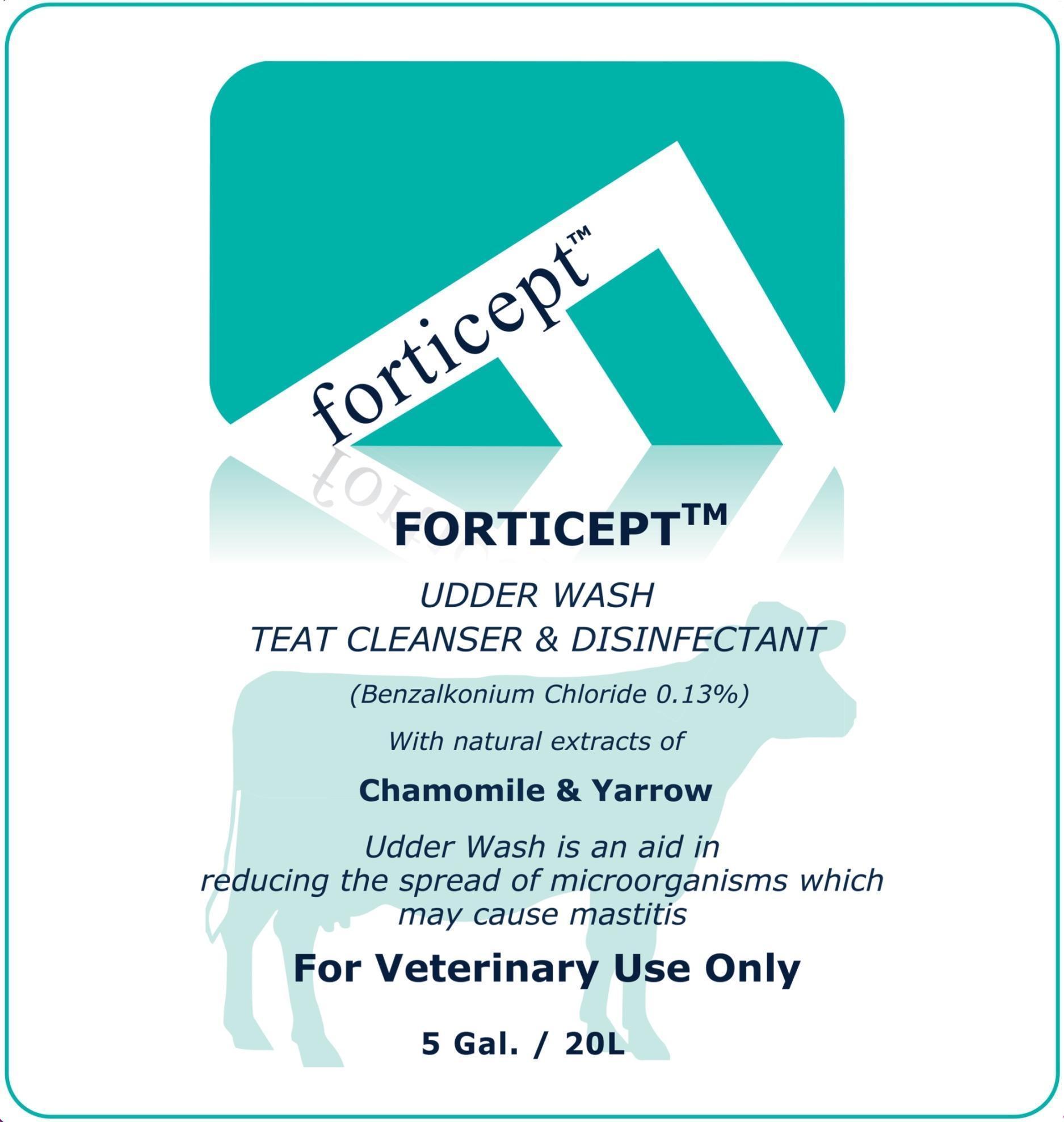 FORTICEPT UDDER WASH TEAT CLEANSER AND DISINFECTANT- benzalkonium ...